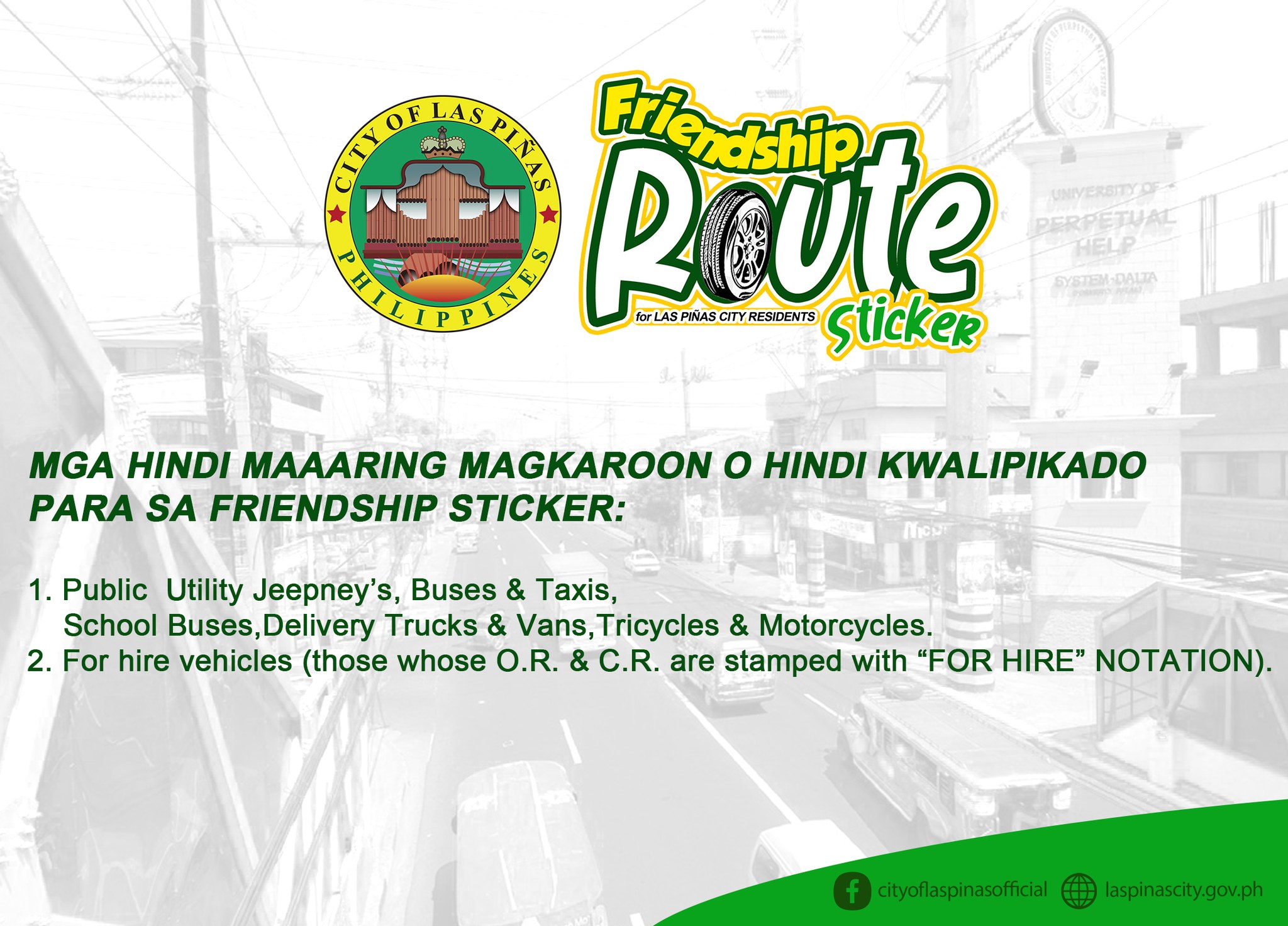 Applications for Las Piñas City’s Friendship Route vehicular stickers ...