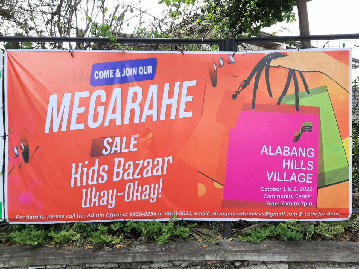 “Megarahe Sale & Kids Bazaar, Ukay-Okay!” in Alabang Hills Village this ...